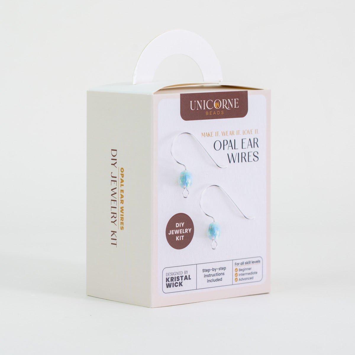 DIY Jewelry Kit - Glacier Tide Opal Ear Wires | Unicorne Beads ...
