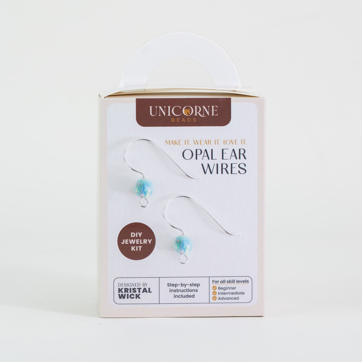 DIY Jewelry Kit - Glacier Tide Opal Ear Wires | Unicorne Beads ...