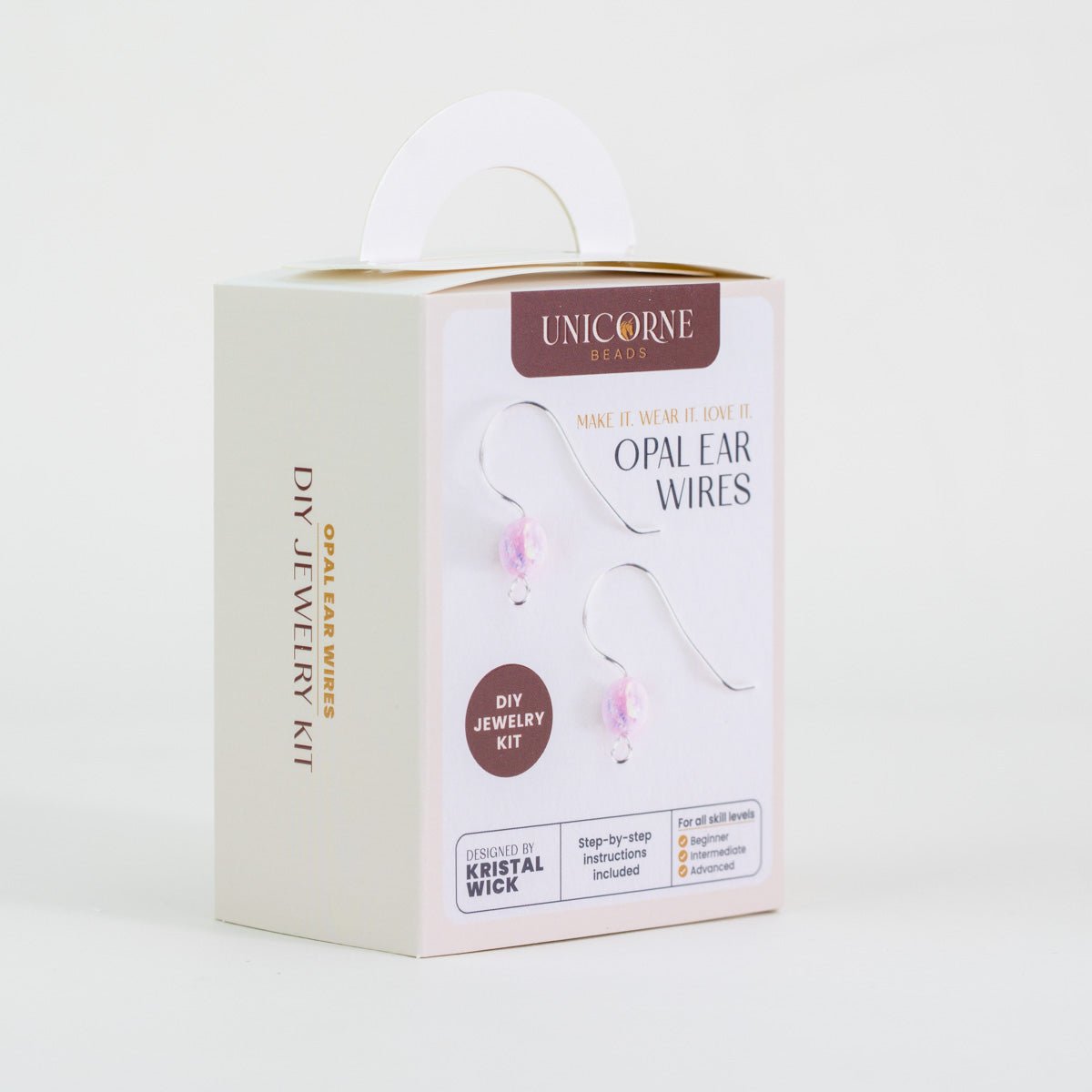 Pink Nova Opal Ear Wires DIY Jewelry Kit | Unicorne Beads | Unicorne Beads